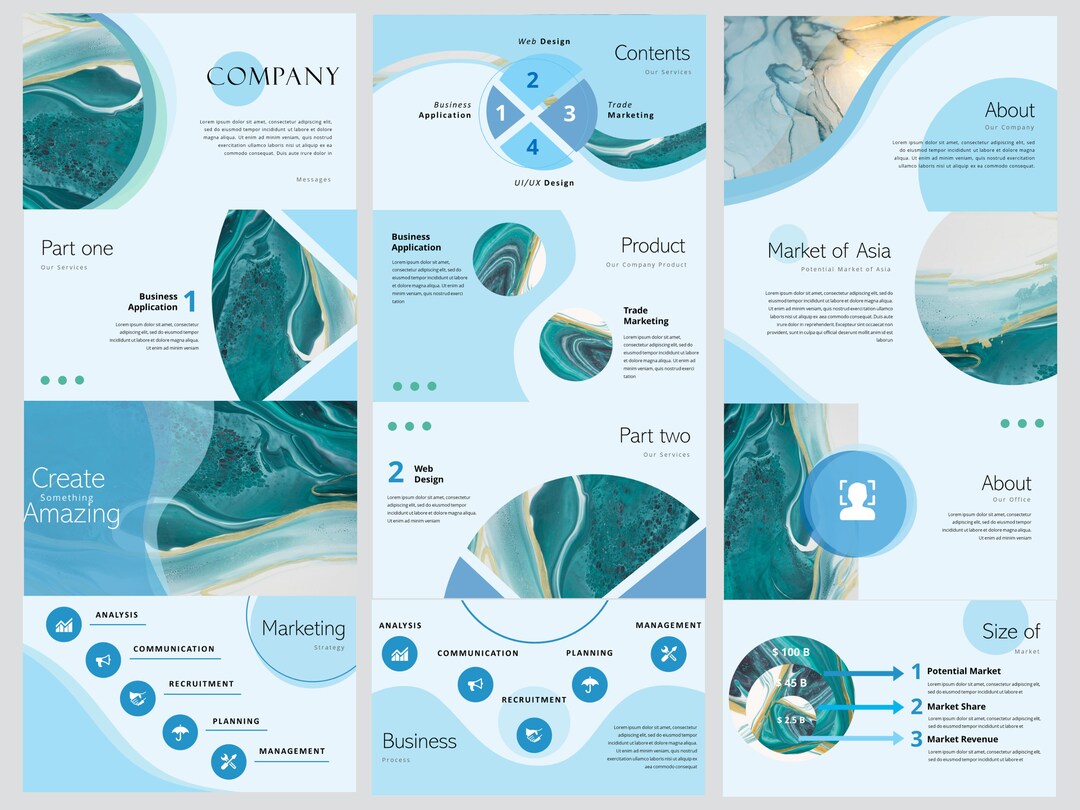 FANCY ANIMATED Amazonite Powerpoint Template, Downloadable Presentation ...