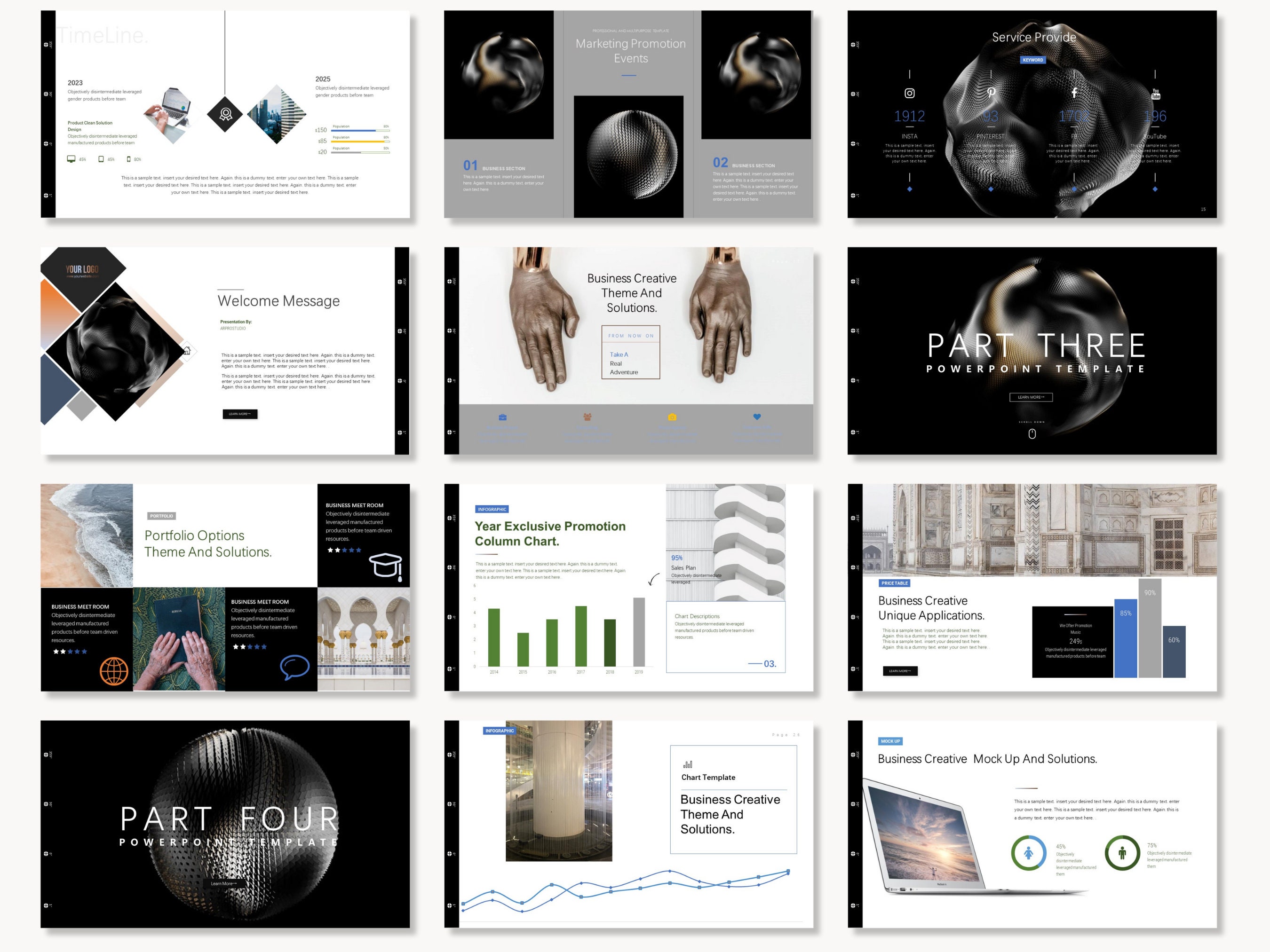 Futuristic Professional Powerpoint Template, Animated Slides ...