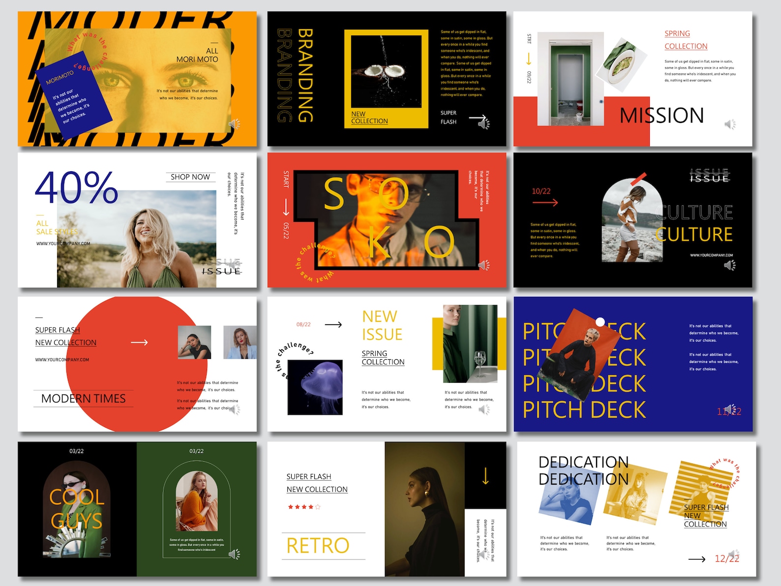 HUED Futuristic Professional Powerpoint Template, Animated Slides ...