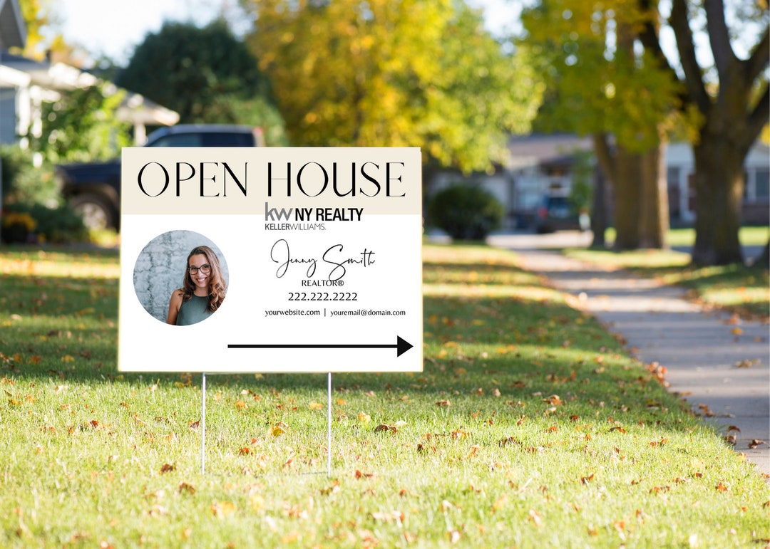 REAL ESTATE Yard Signs- Just Listed/open House Directional Yard Sign ...