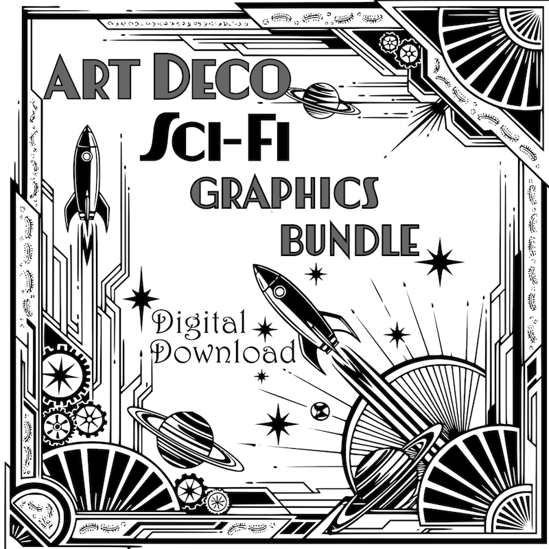 Art Deco Sci Fi Art - Etsy