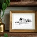 Rustic Barn Pen and Ink Drawing: Original Wall Art Print (8x12 Unframed ...