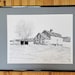 Rustic Barn Pen and Ink Drawing: Country Wall Art Print (8.5" X 12") - Etsy