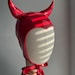 Red Devil Horn Hat, Devil Vintage Bonnet, Devil Hood, Hat With Horns ...