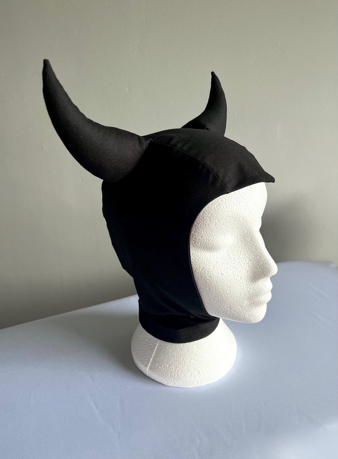 Black Devil Horn Hat Devil Vintage Bonnet Devil Hood Hat - Etsy