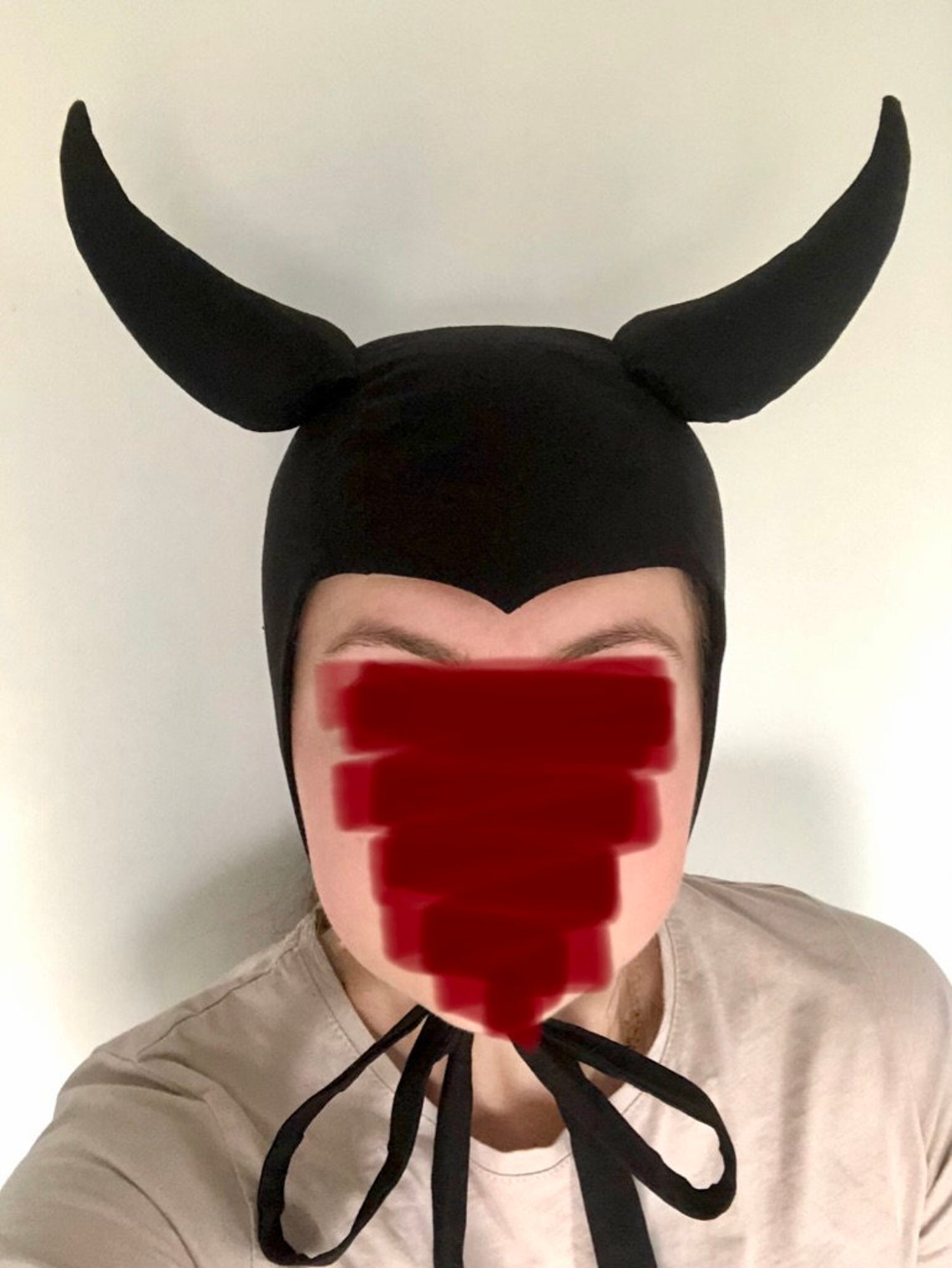 Black Devil Horn Hat Devil Vintage Bonnet Devil Hood Hat | Etsy