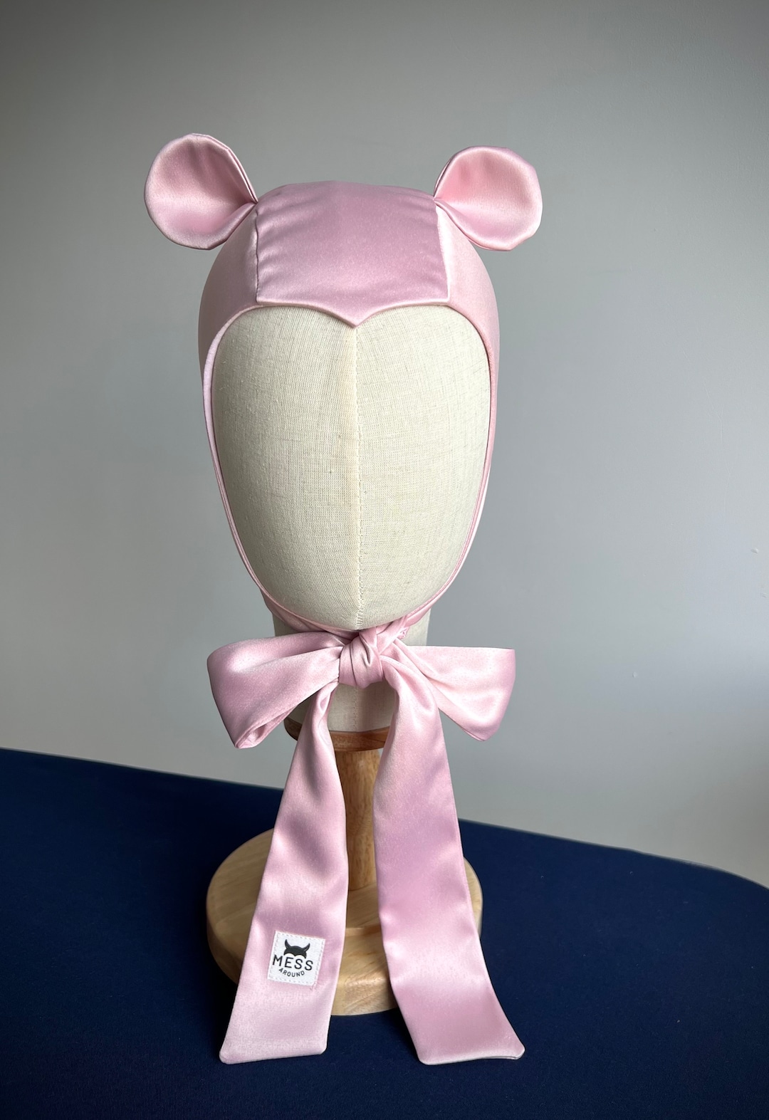 Pink Panther Satin Hat, Cat Vintage Bonnet, Adult Hat With Ears, Adult ...