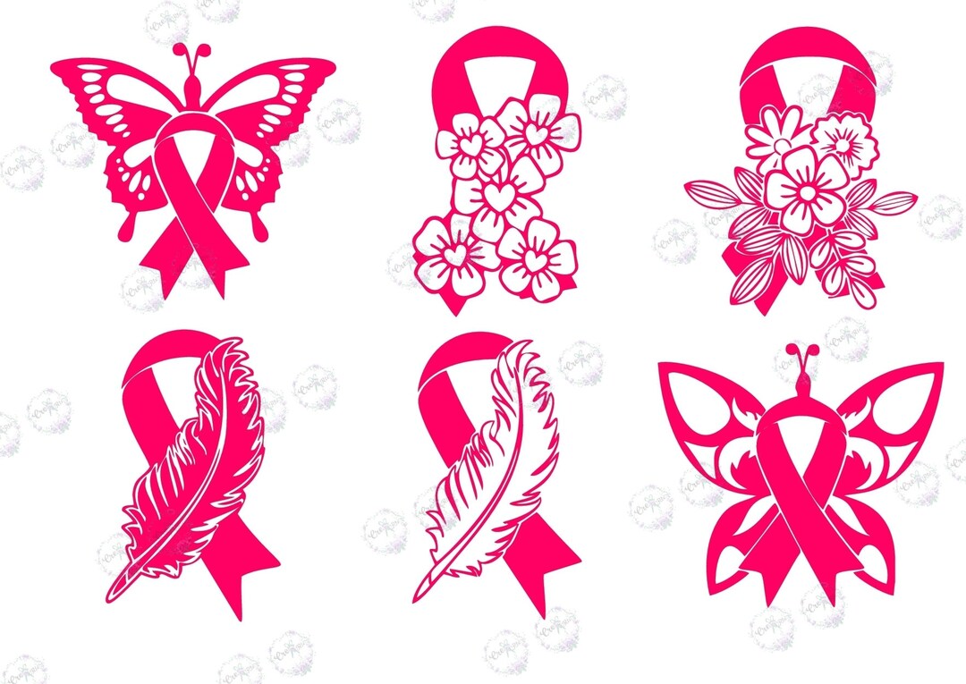 6 Ribbon Cancer Svg Png Pdf - Etsy