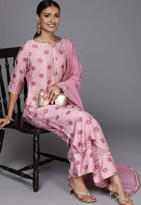 Kurta Palazzo Set Indian Wedding Dress Ethnic Wear Long - Etsy
