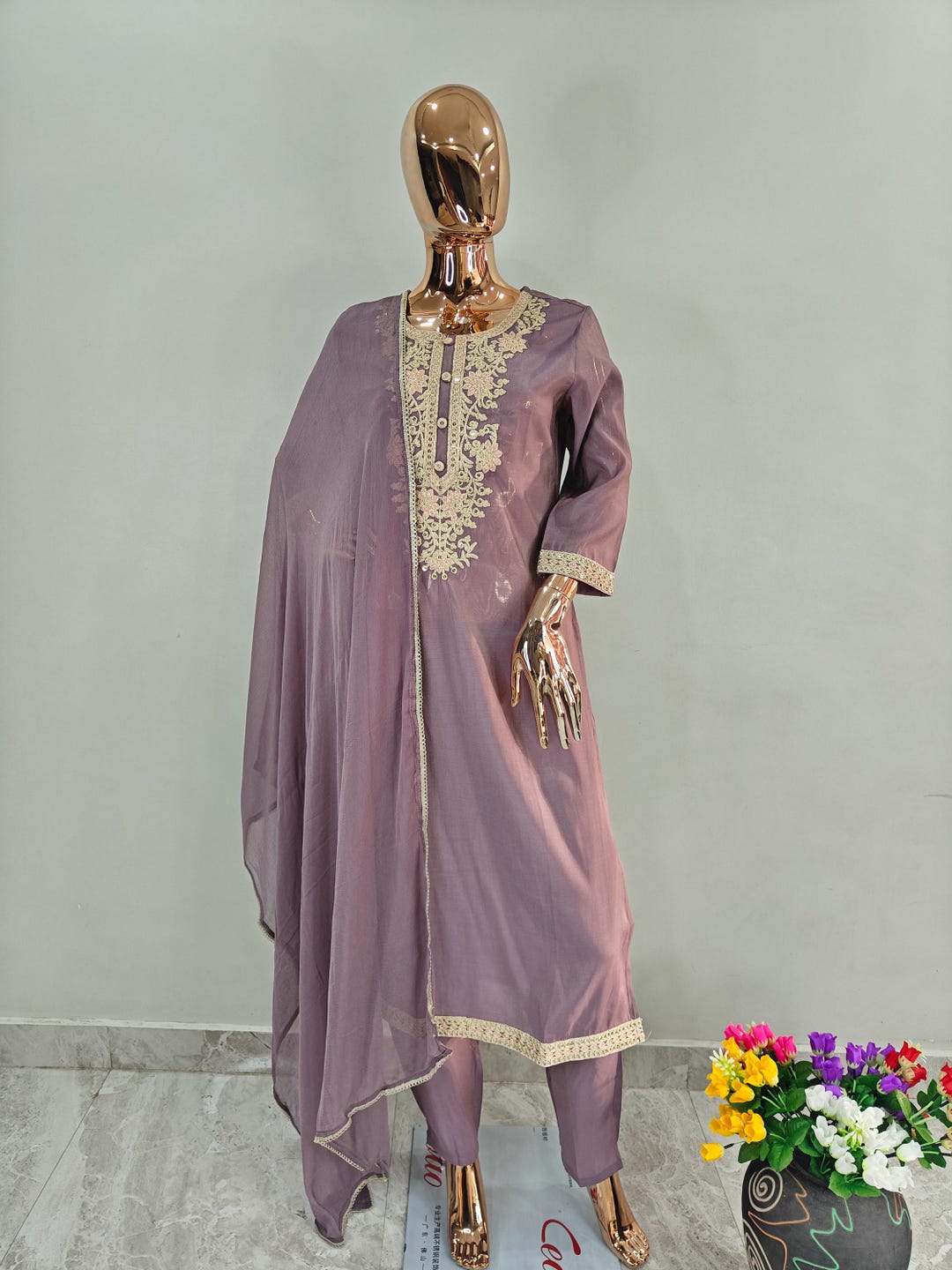 Levender Kurta Set - Indian Wedding Dress - Ethnic Wear - Salwar Kameez ...