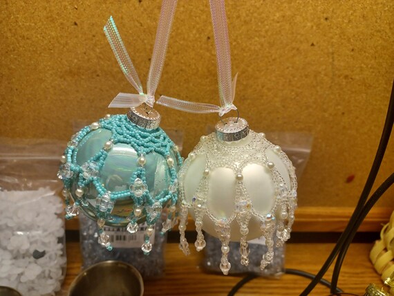 Hand-made Glass Beaded Ornament Cover | Etsy