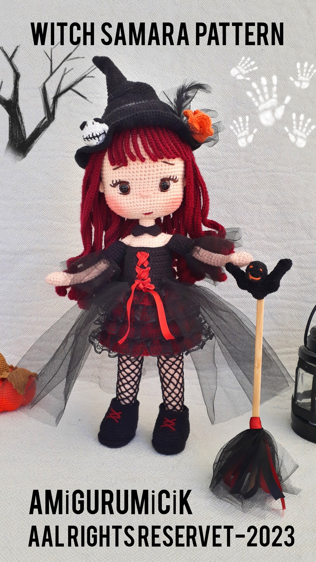Halloween Crochet Witch Doll English Pattern, Witch Samara Doll - Etsy