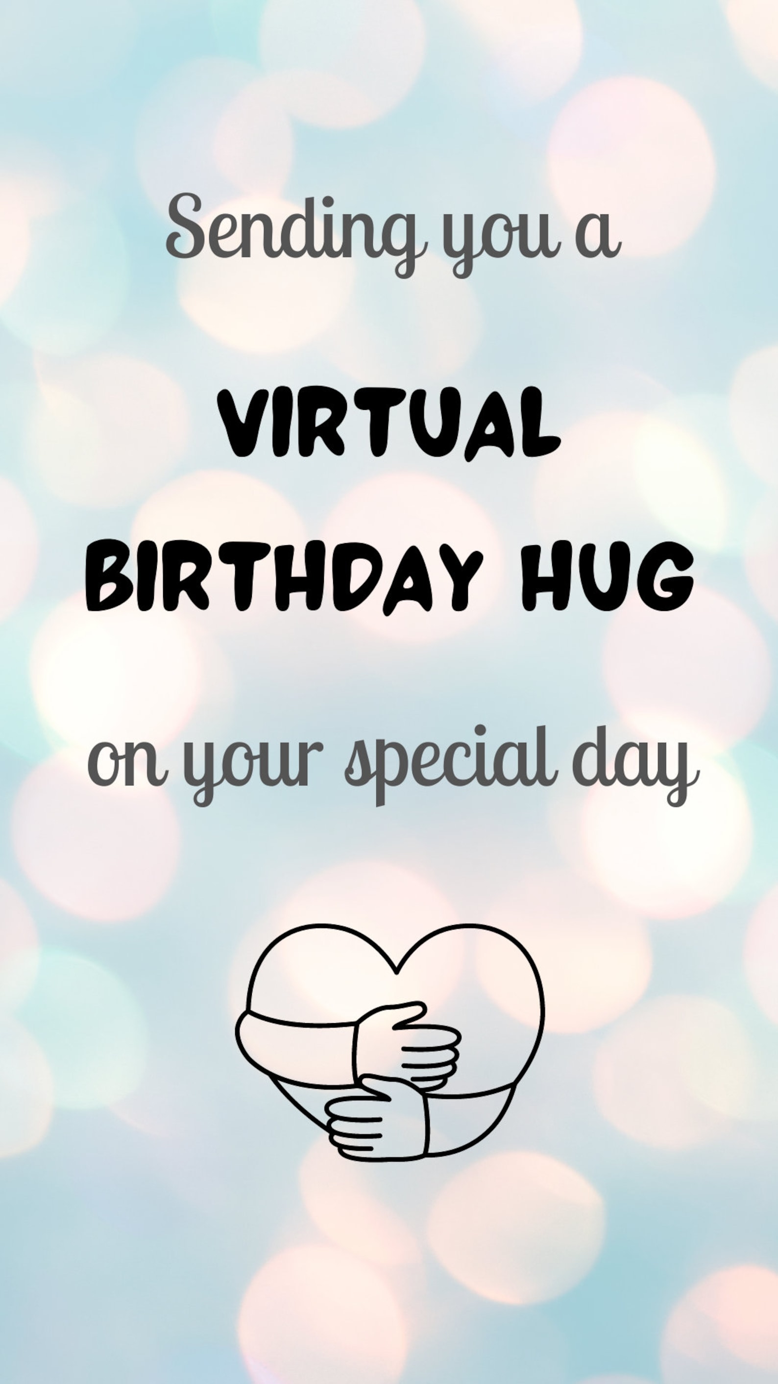 Animated Birthday E-card: Virtual Hug (digital Download) - Etsy