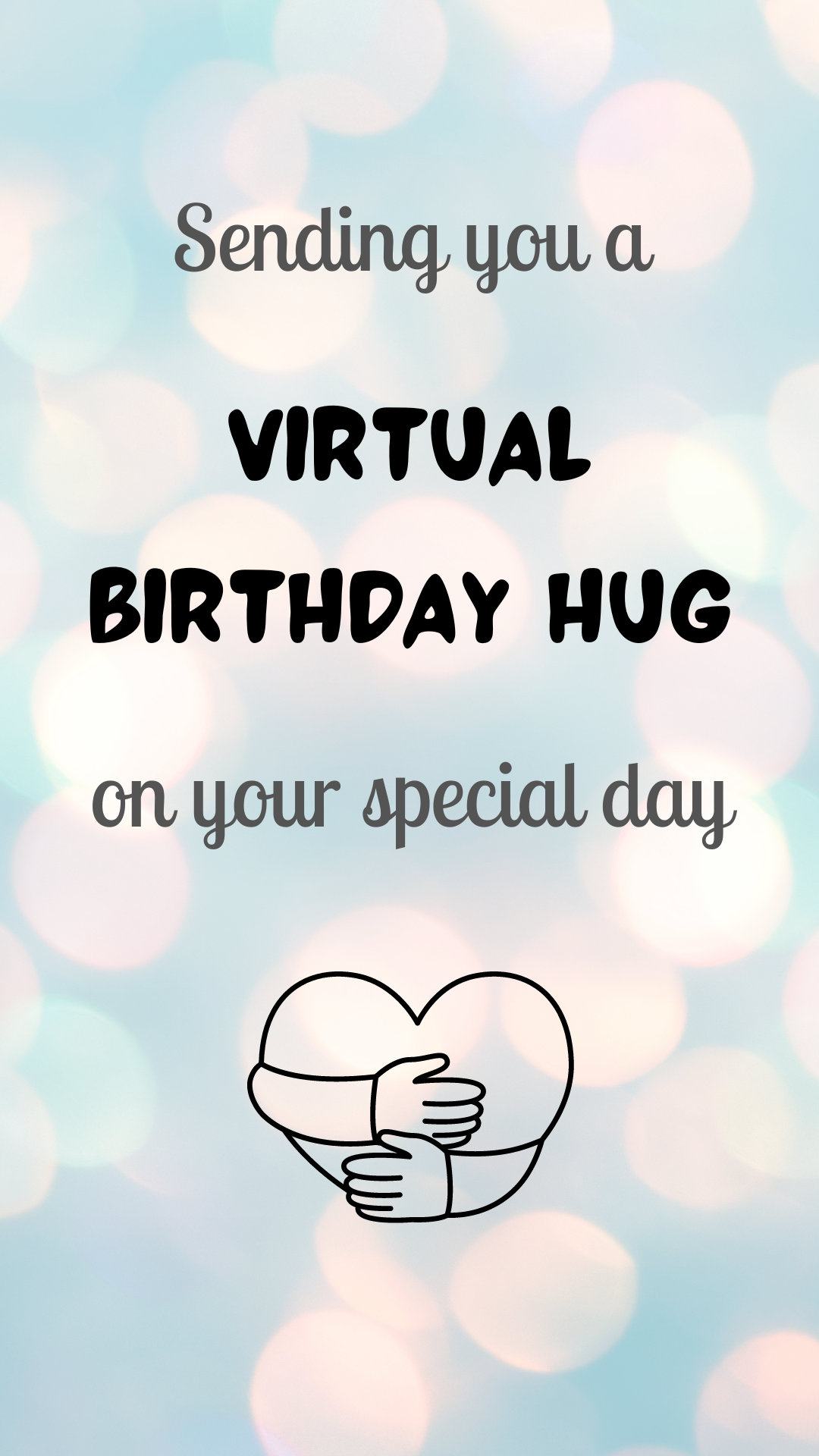 Animated Birthday E-card: Virtual Hug (digital Download), Instant ...
