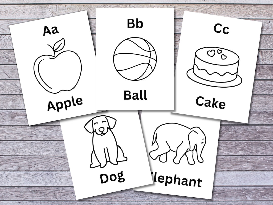 Kids Alphabet Coloring Pages for Toddlers and Preschoolers, Coloring ...