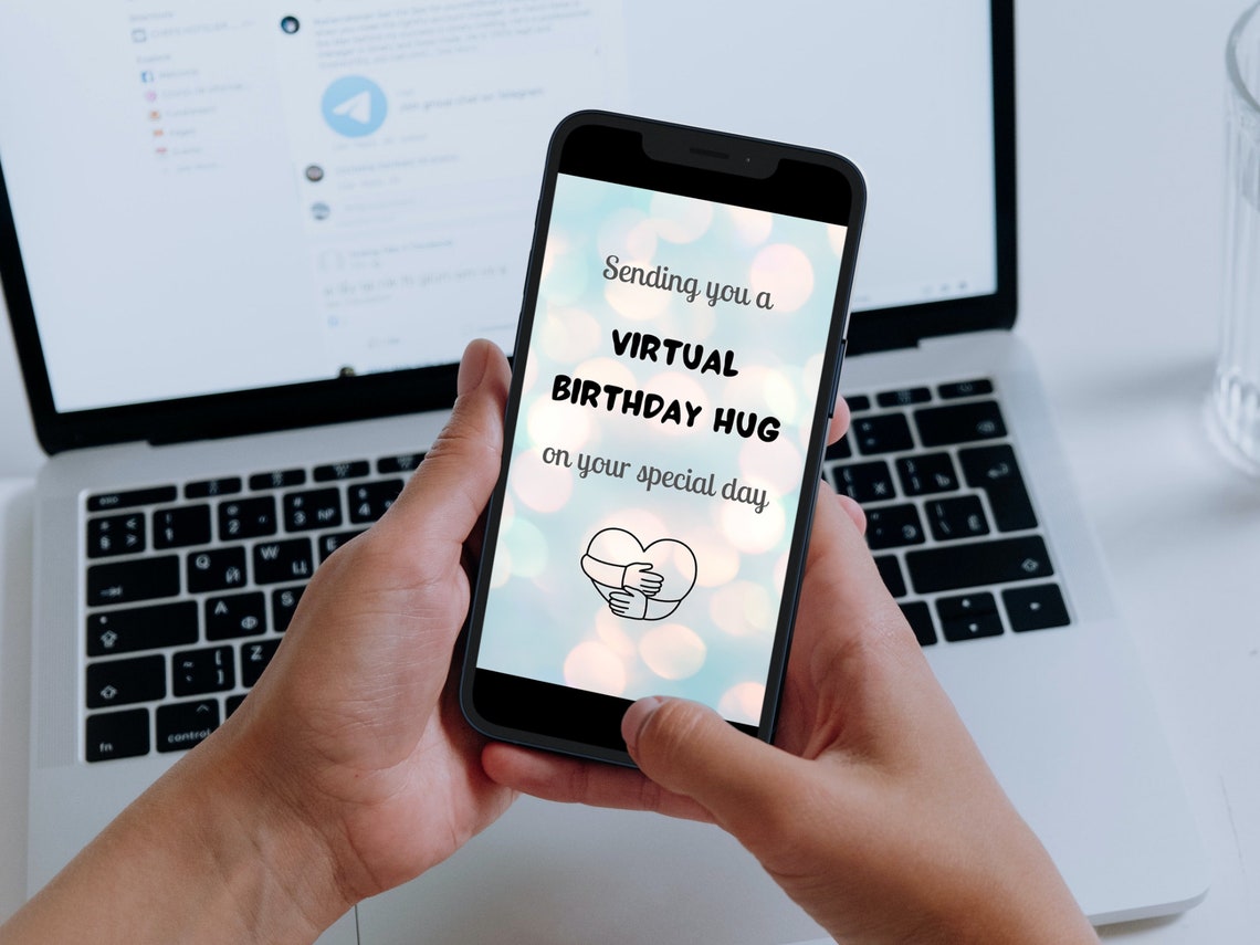 Animated Birthday E-card: Virtual Hug (digital Download), Instant ...