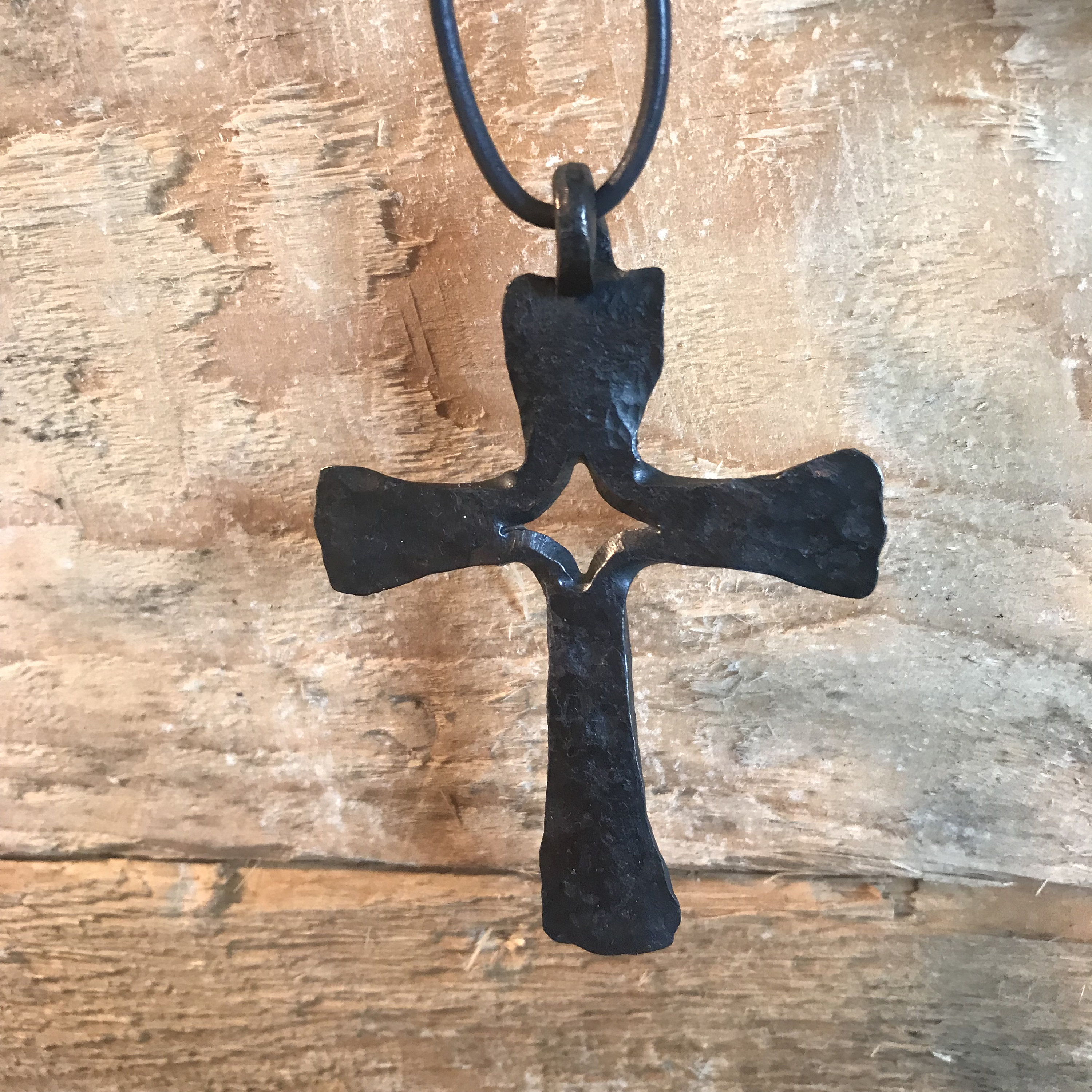 Hand Forged Diamond Center Cross of Iron. Made by Blacksmith - Etsy