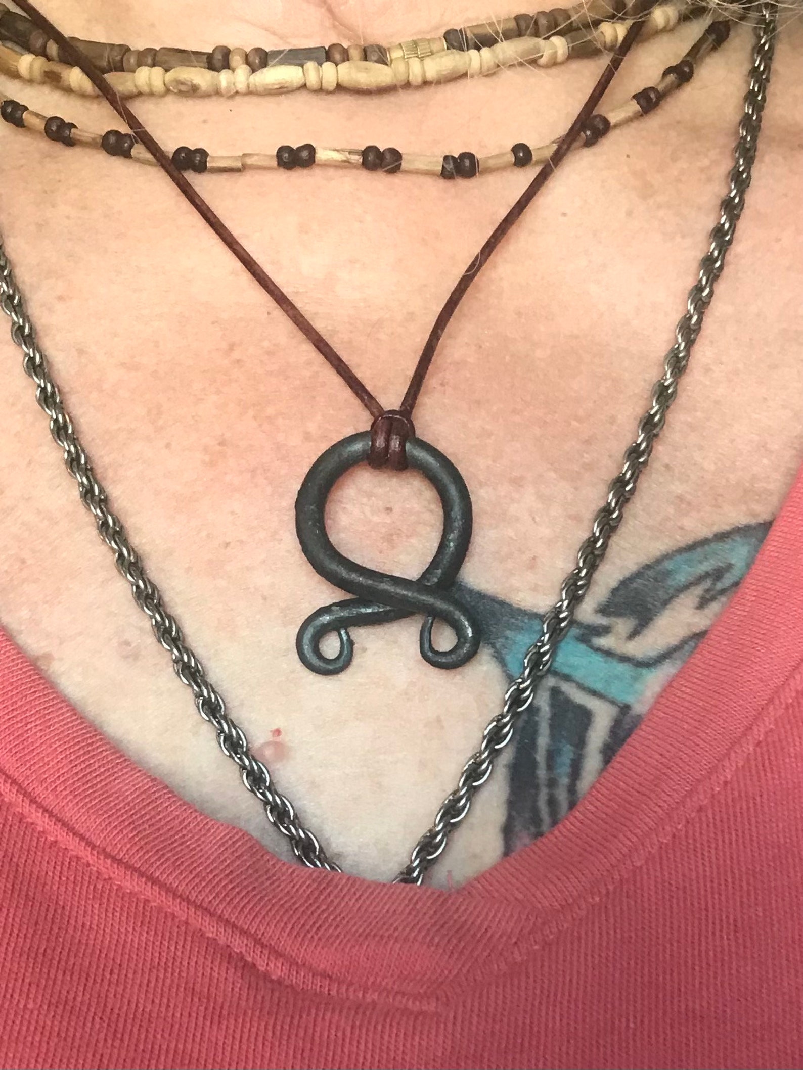 Hand Forged Iron Troll Cross Pendant - Nordic Protection Amulet - Etsy