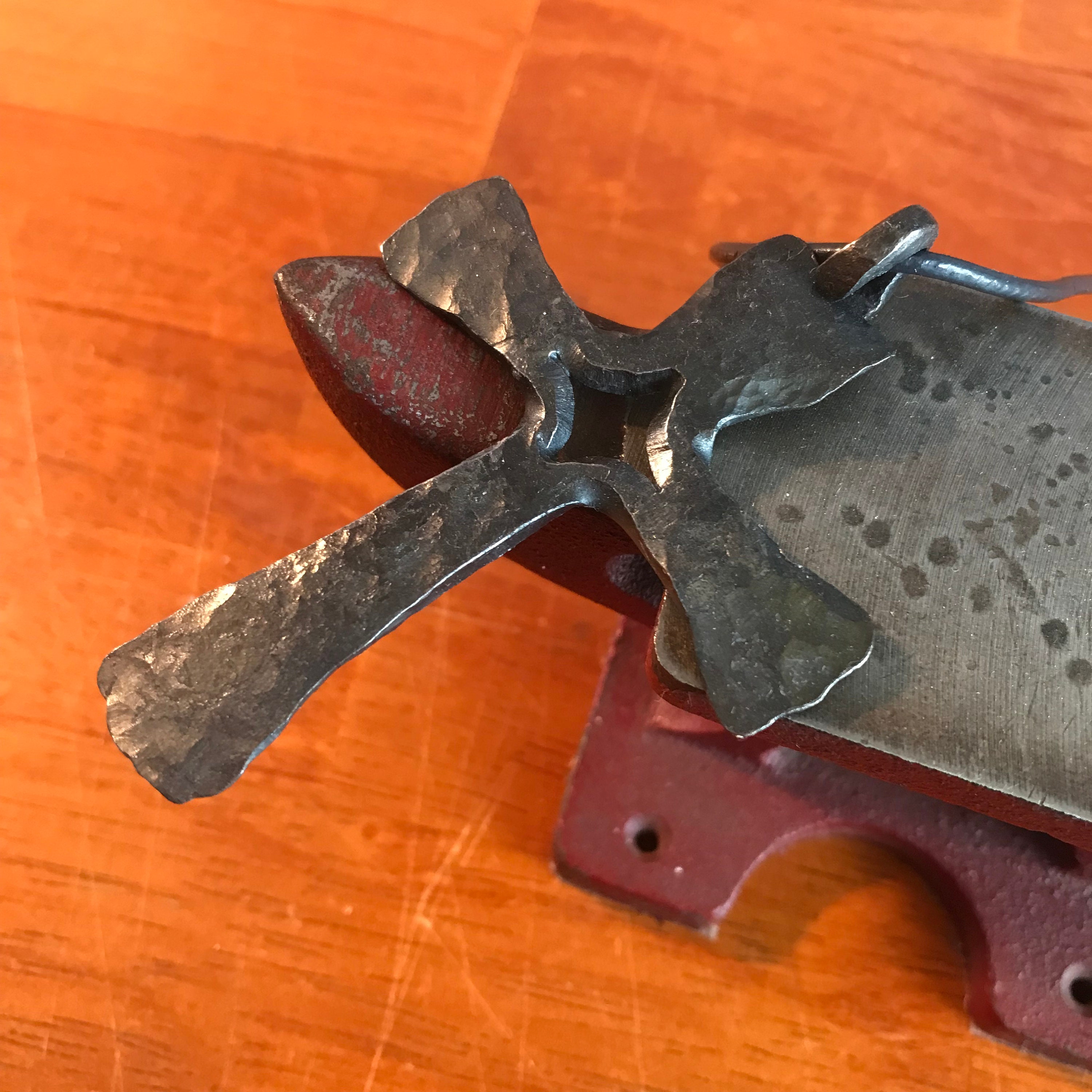 Hand Forged Diamond Center Cross of Iron. Made by Blacksmith - Etsy