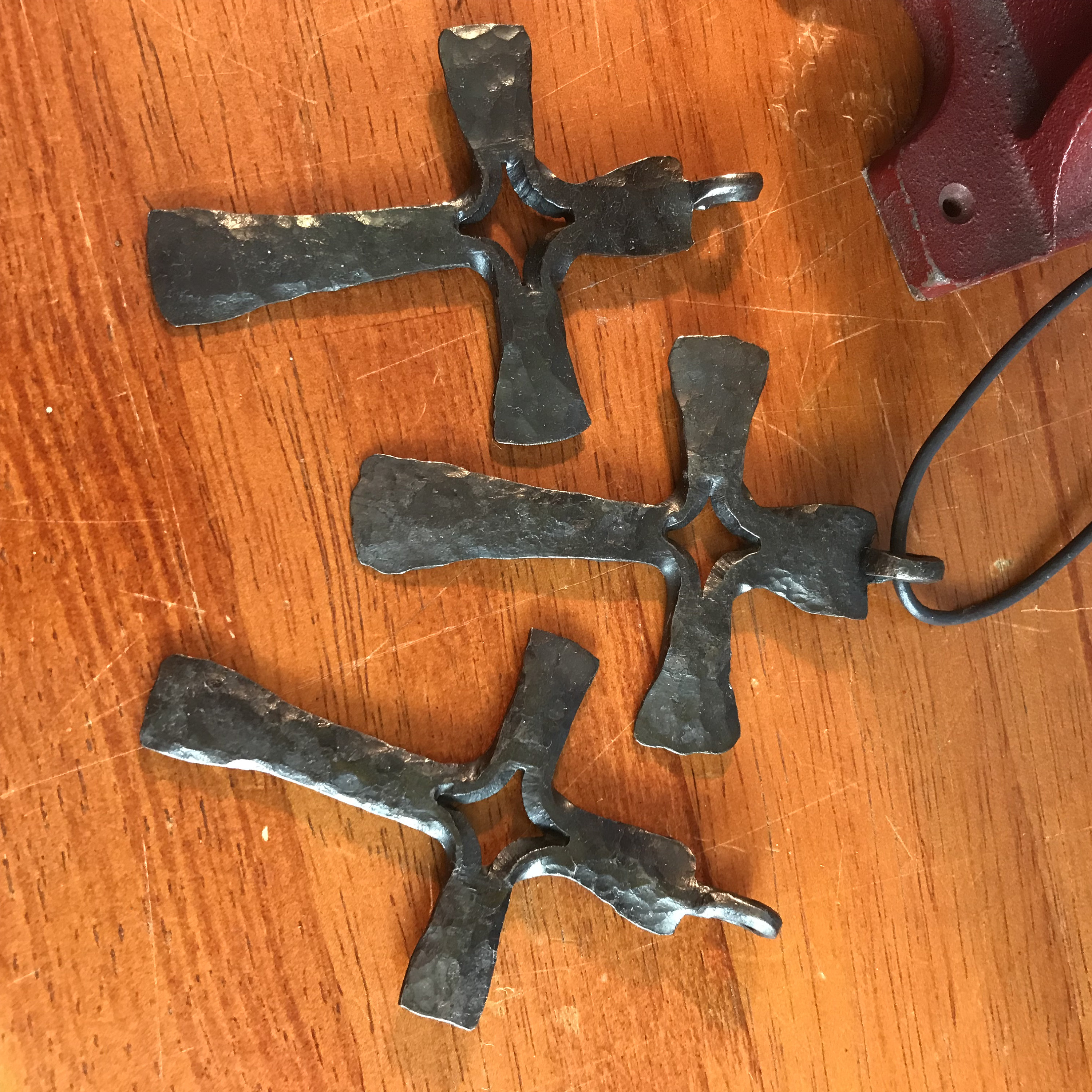 Hand Forged Diamond Center Cross of Iron. Made by Blacksmith - Etsy