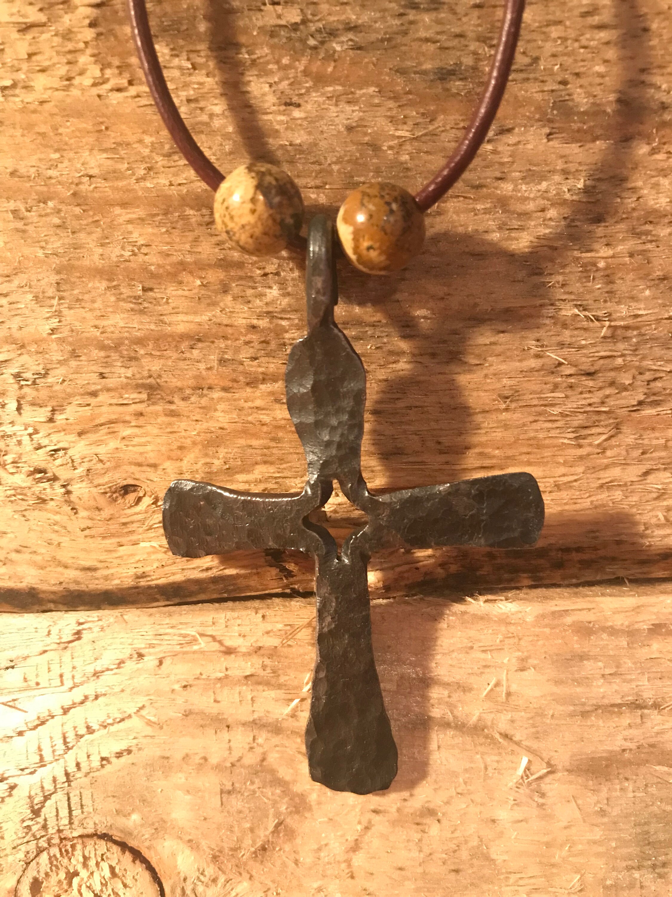 Hand Forged Diamond Center Cross of Iron. Made by Blacksmith | Etsy