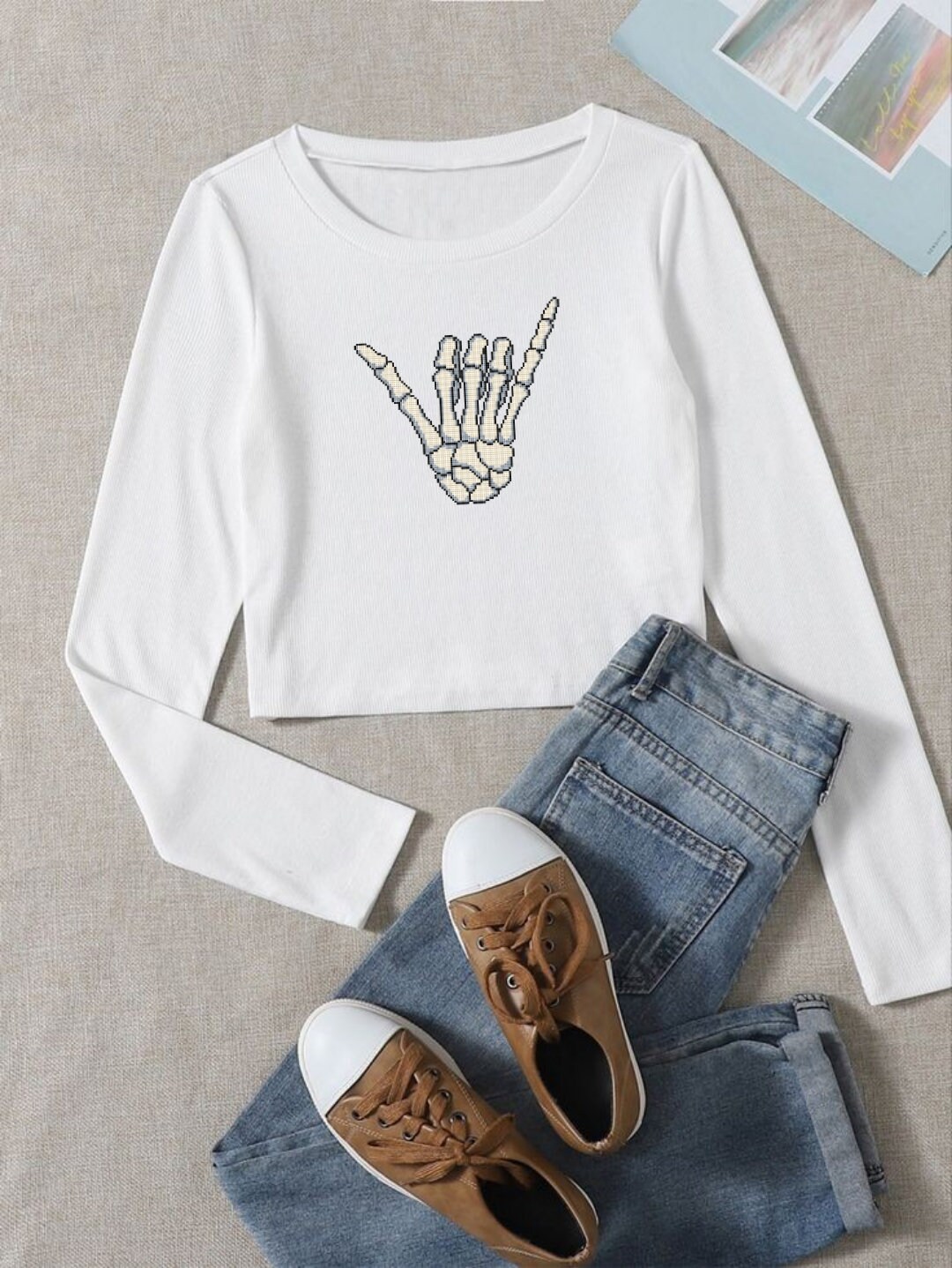 Skeleton Shaka Cross Stitch Pattern - Etsy