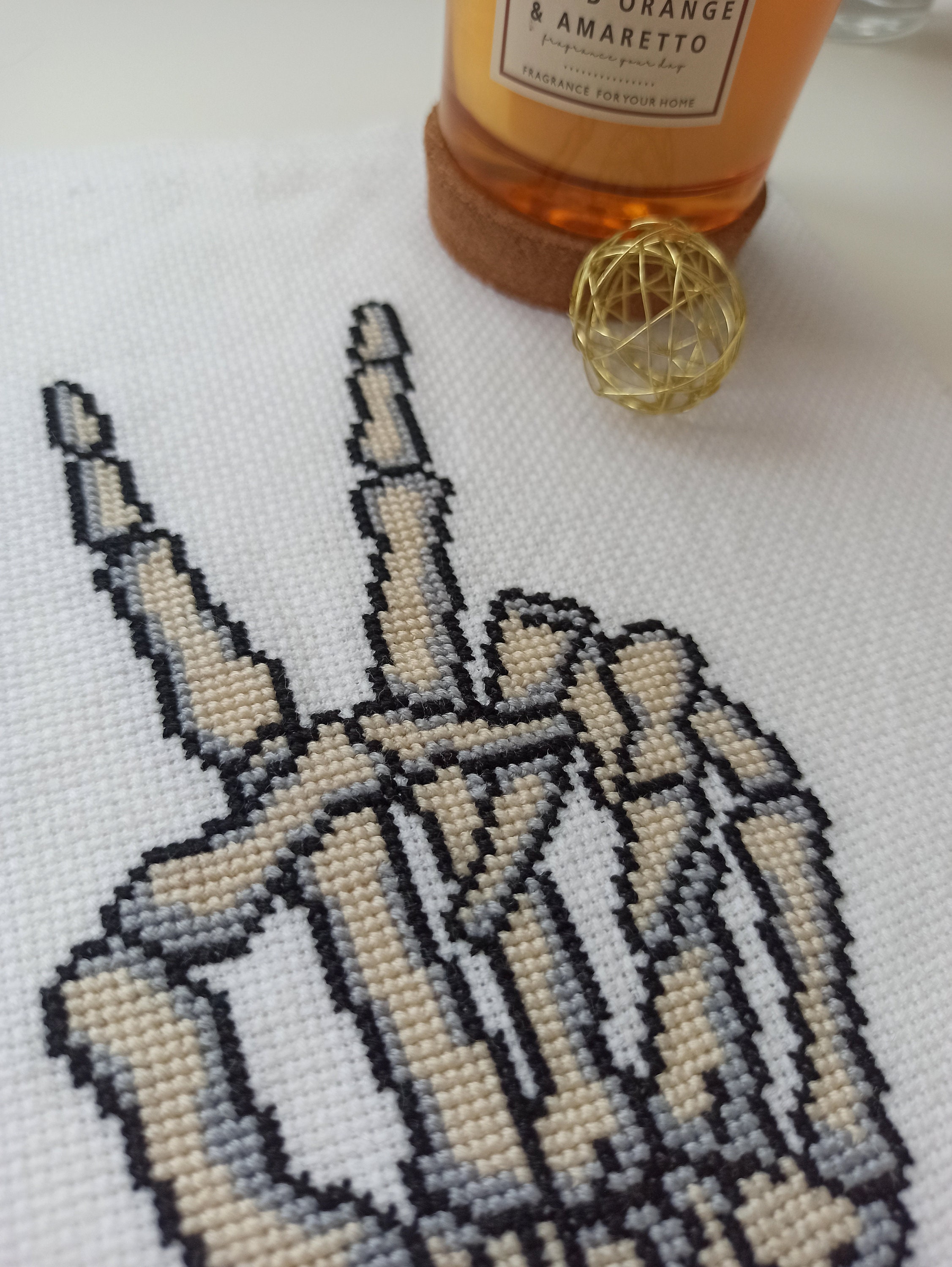 Skeleton Peace Sign Cross Stitch Pattern - Etsy