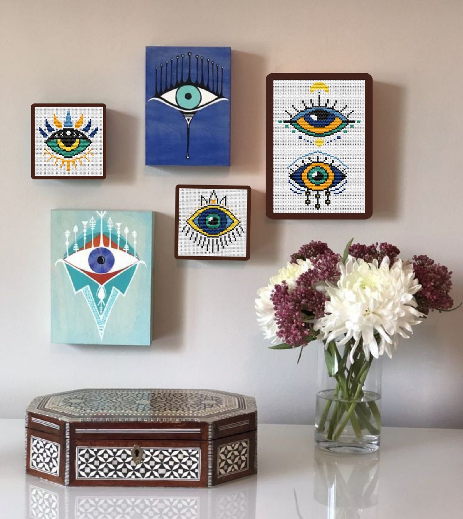 Mystical Eyes Symbols, Esoteric Cross Stitch Pattern - Etsy