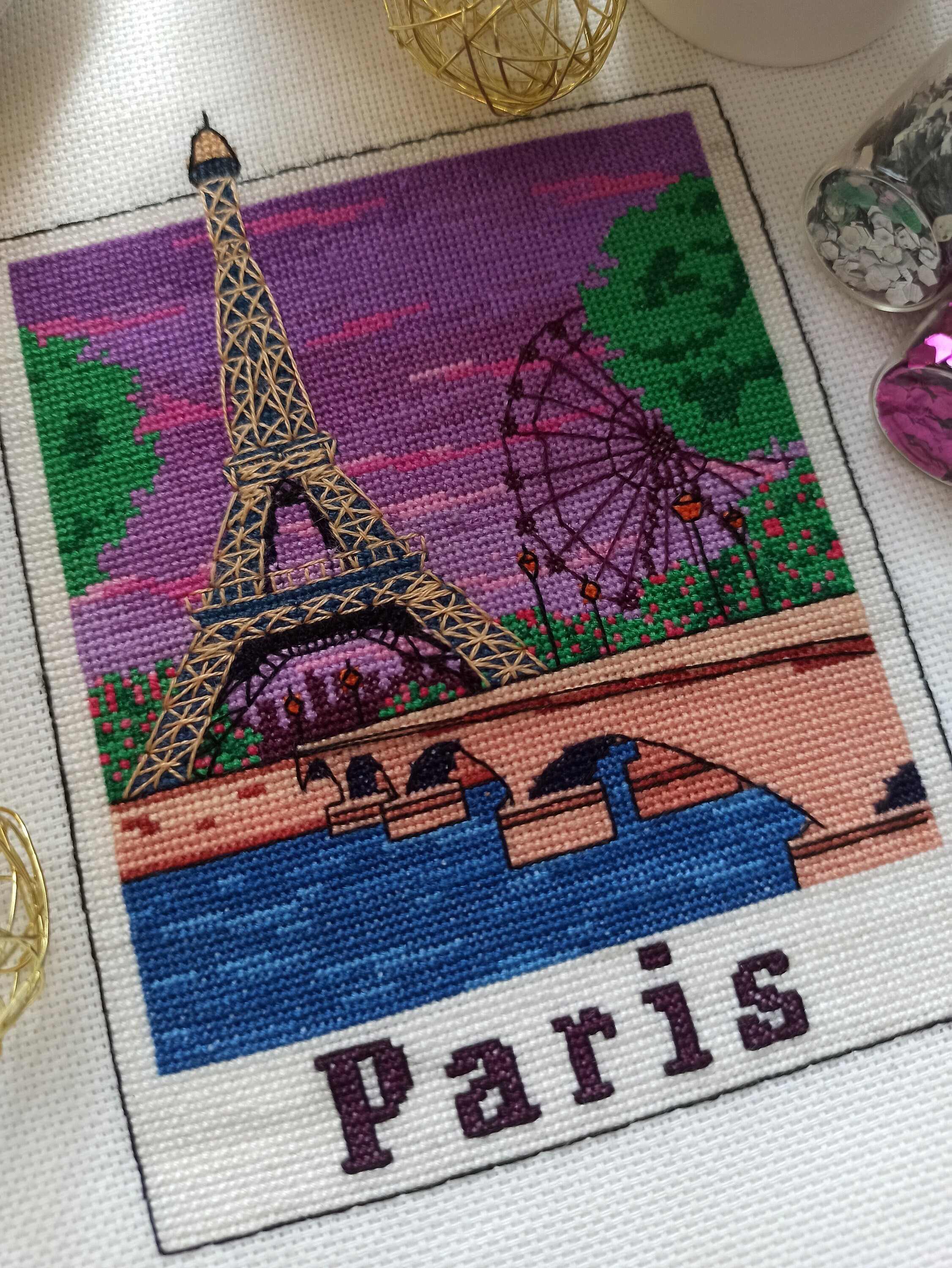 Paris City Cross Stitch Pattern - Etsy