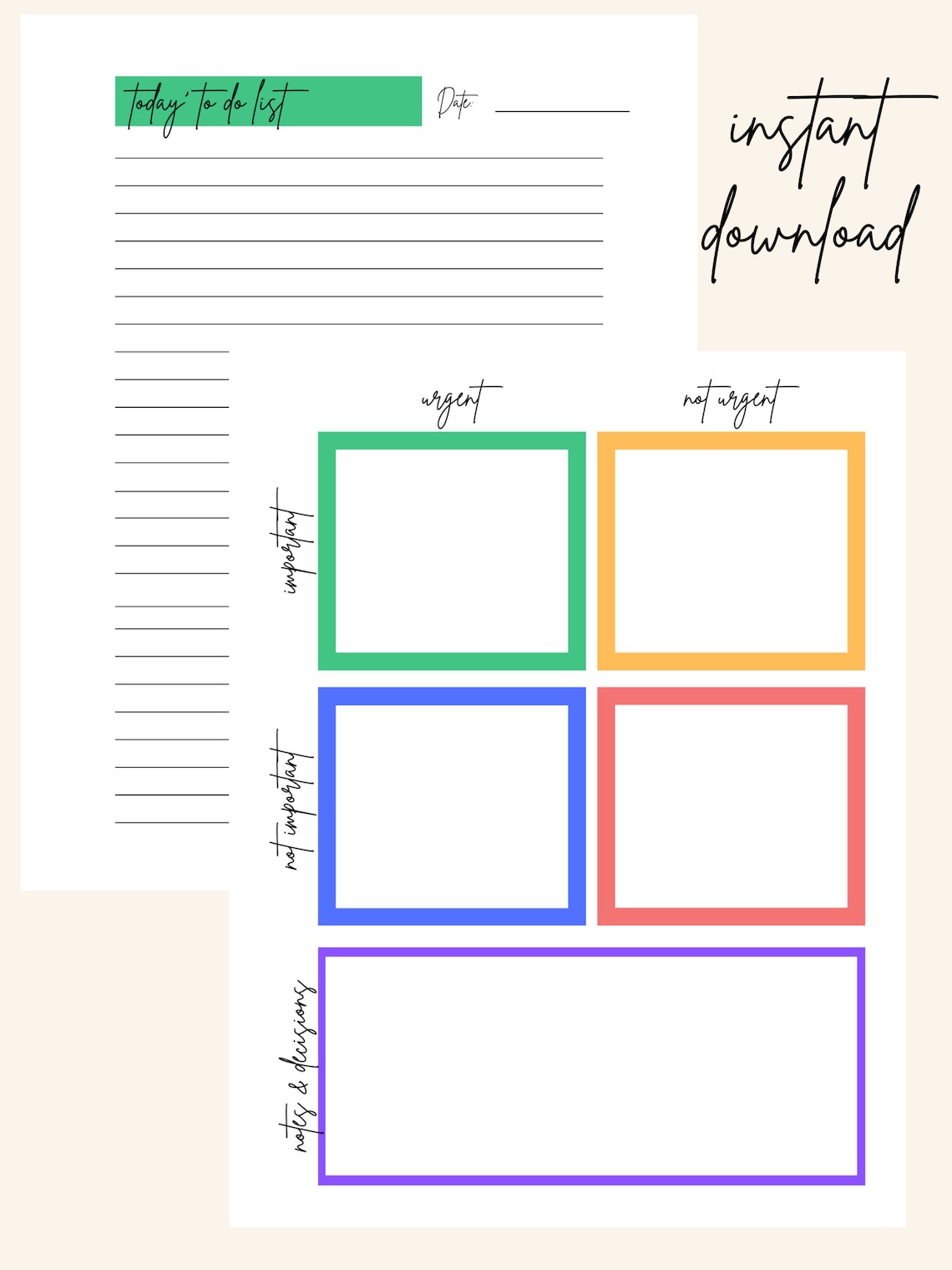 The Eisenhower Matrix Digital Planning Notebook - Etsy