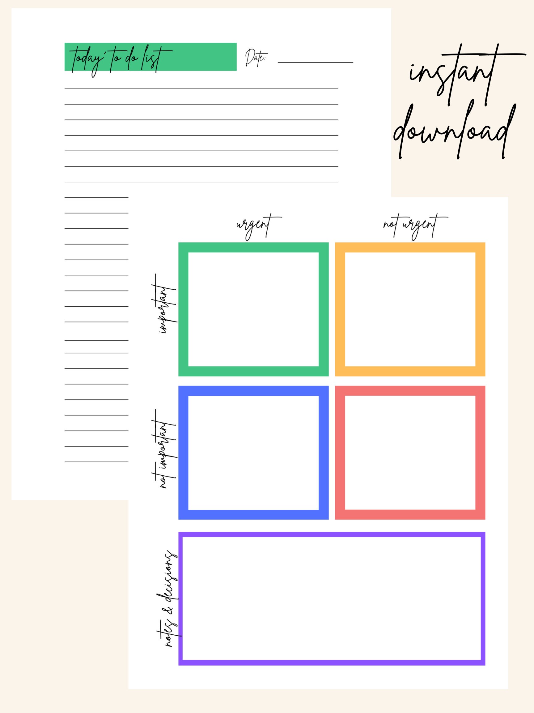 The Eisenhower Matrix Digital Planning Notebook - Etsy
