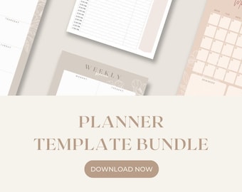 Printable and Fully Customizable Planner Pack COMPLETE Nature Theme ...
