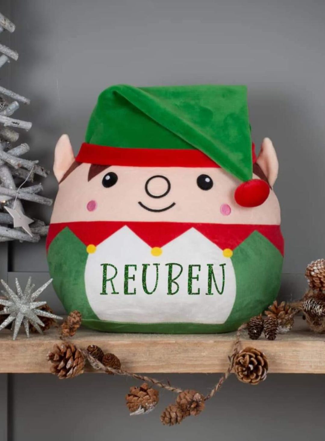 Personalised Mumble's Squishy Elf Teddy / Christmas Elf / Squishmallows ...