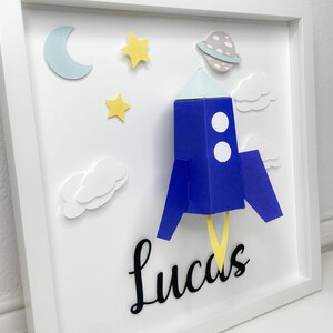 12 X 12 Custom 3D Art Paper Shadow Box Plane Rocket - Etsy