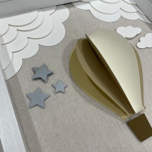 11 X 14" Custom 3D Art Paper Shadow Box - Hot Air Balloon. Gifts for ...