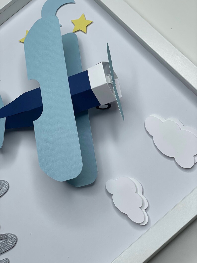 12 X 12 Custom 3D Art Paper Shadow Box Plane Rocket - Etsy