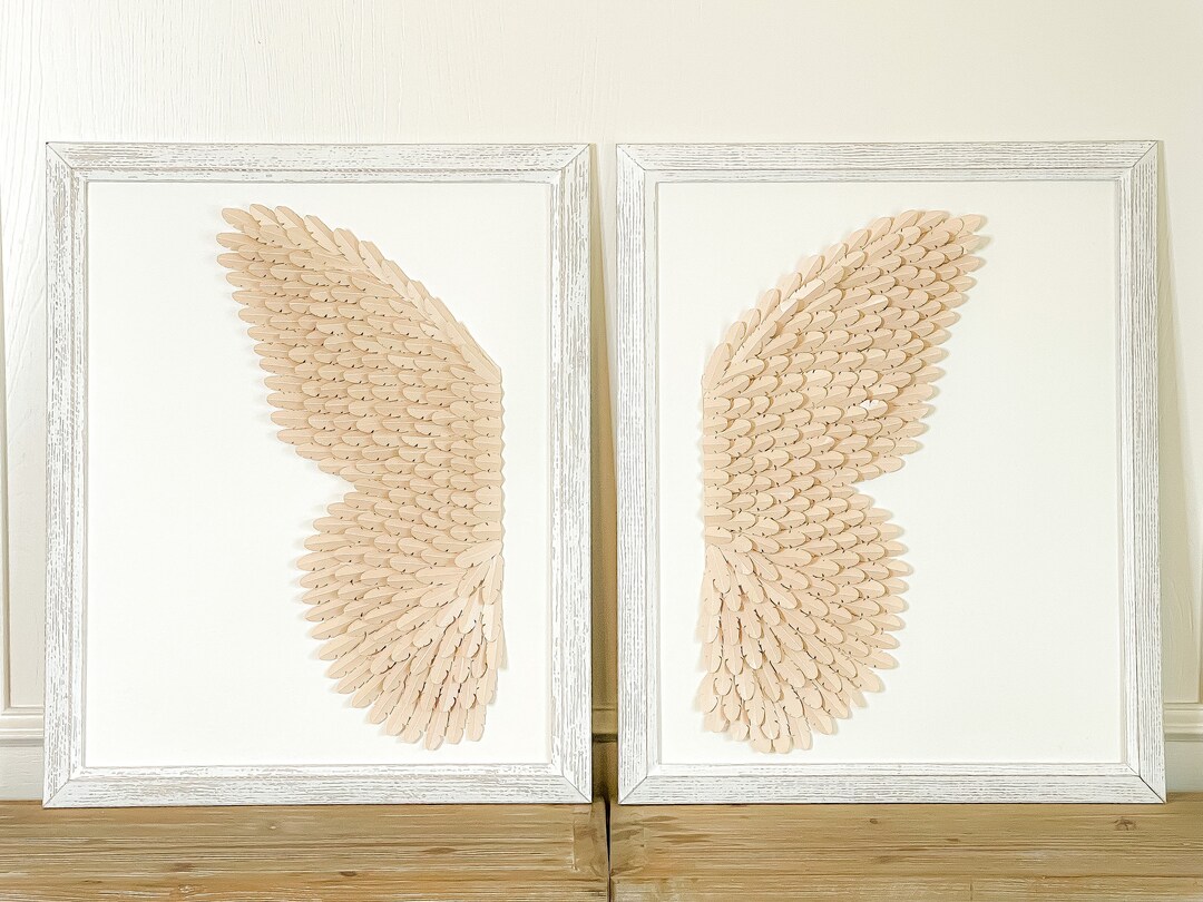 18 X 22", 2 Pack 3D Art Paper Feathers Frames - Gifts for Baby Nursery ...