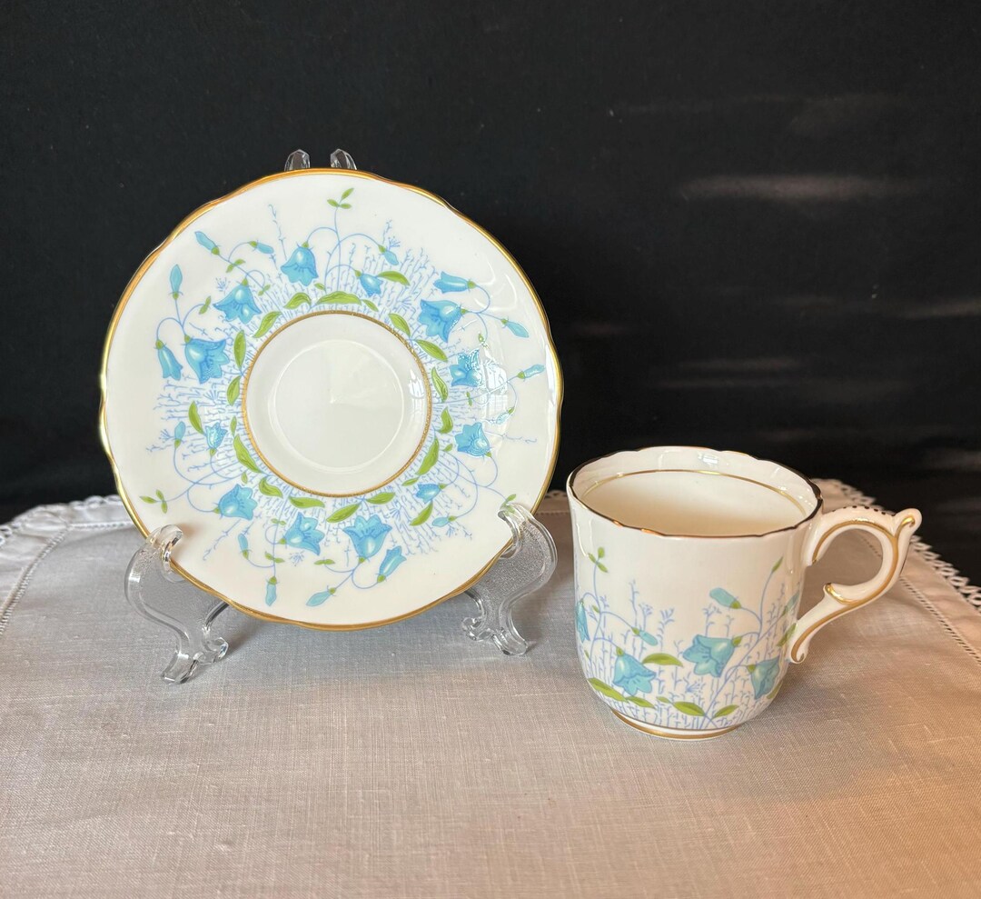 Coalport Harebell Pattern Demitasse Cup and Saucer; Aka Bellflower ...