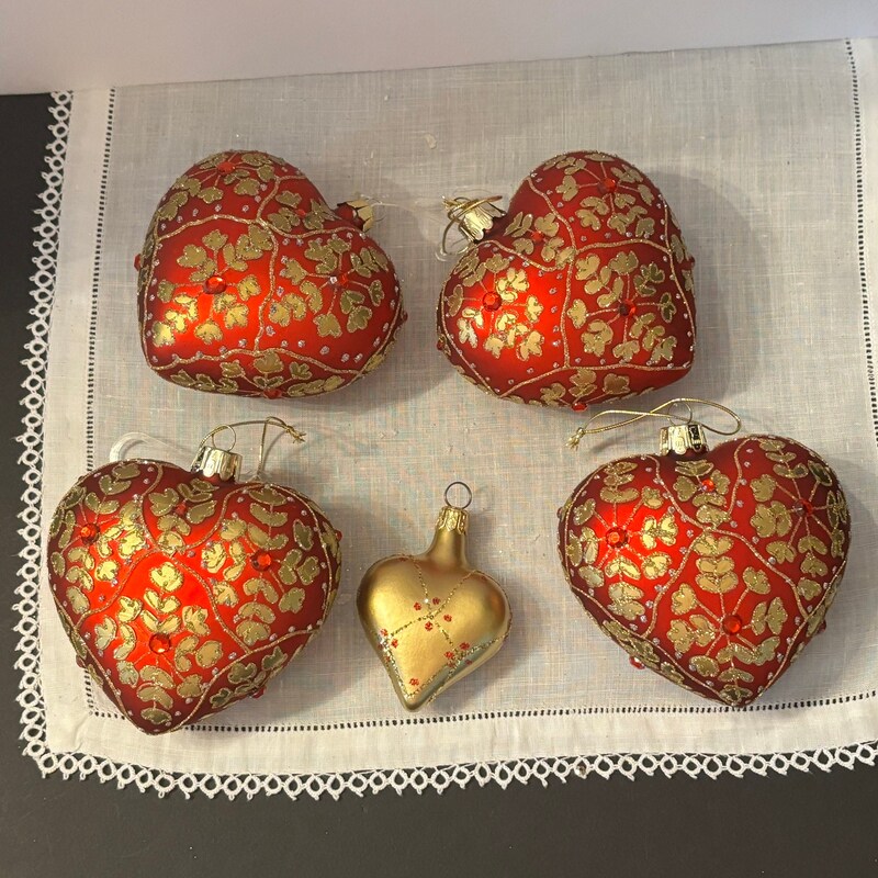 Red Heart Ornament - Etsy