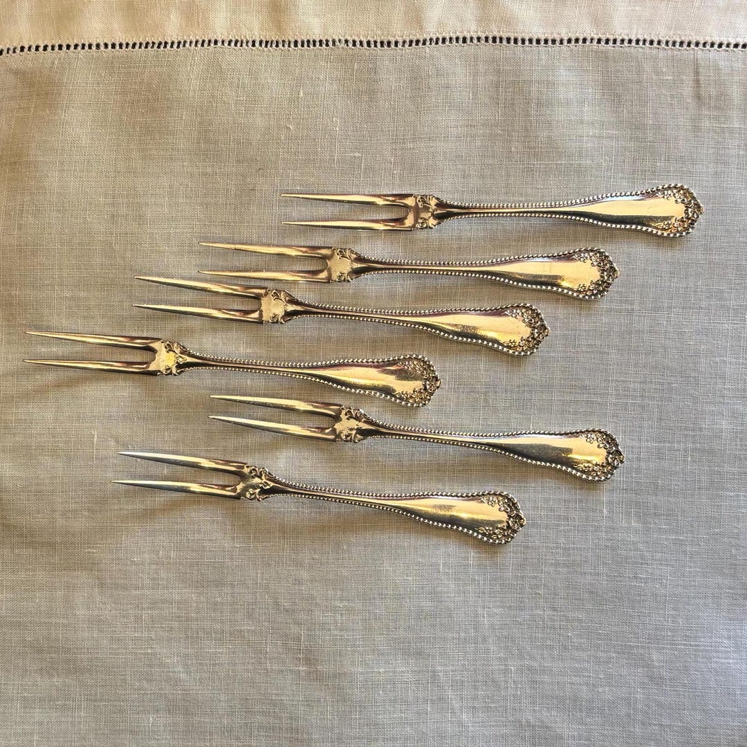 Set of 6 Antique Wm Rogers Silverplate Lemon/cocktail/appetizer/oyster ...