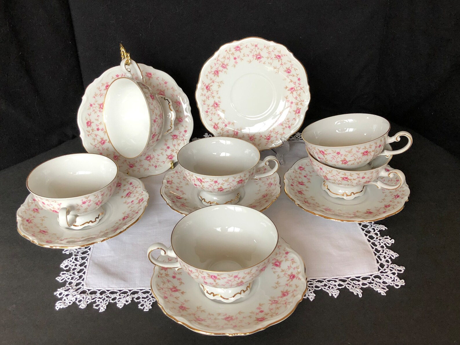 Mitterteich 'lady Claire' Tea/coffee Set Pink Roses - Etsy