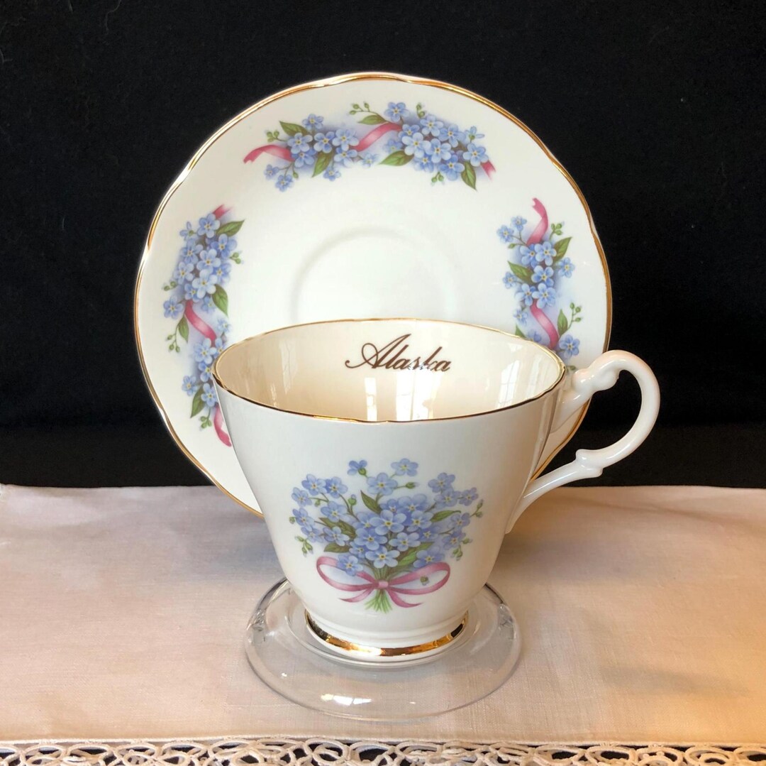 Royal Stuart Alaska Forget Me Not Pattern Tea or Coffee Cup and Saucer ...