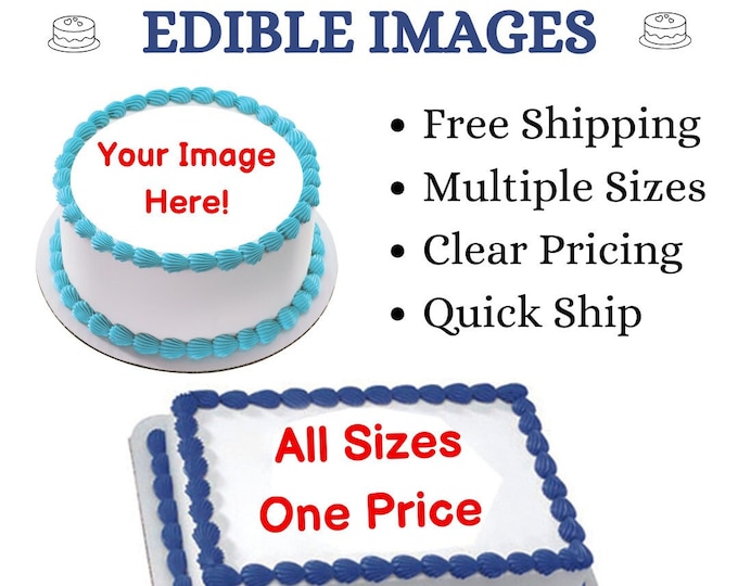 Custom Edible Image Icing Frosting Sheet Cake Topper - Etsy