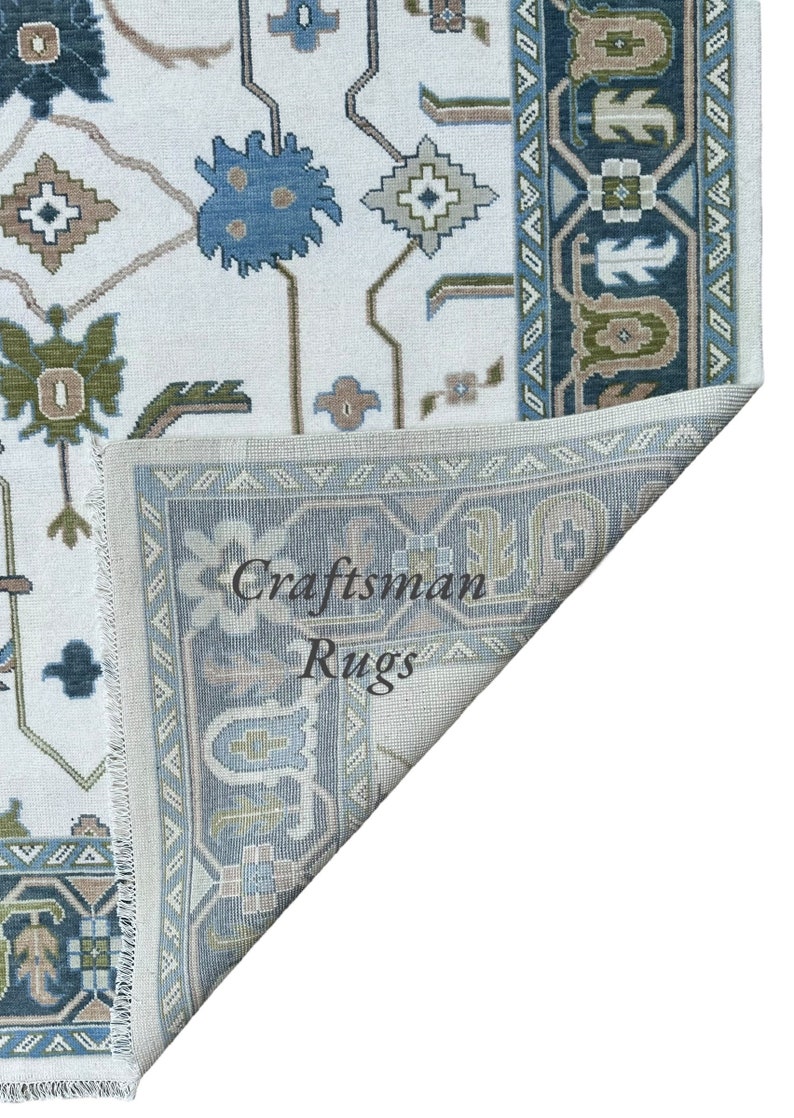 Elegant Indo Oushak Hand Knotted Rug 8x10, 9x12, 10x14 Ft Handmade Rugs ...