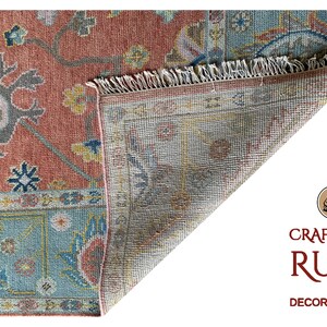 Elegant Contemporary Oushak Rug Soft Rust Accent 4x6, 5x8, 6x9, 8x10 ...