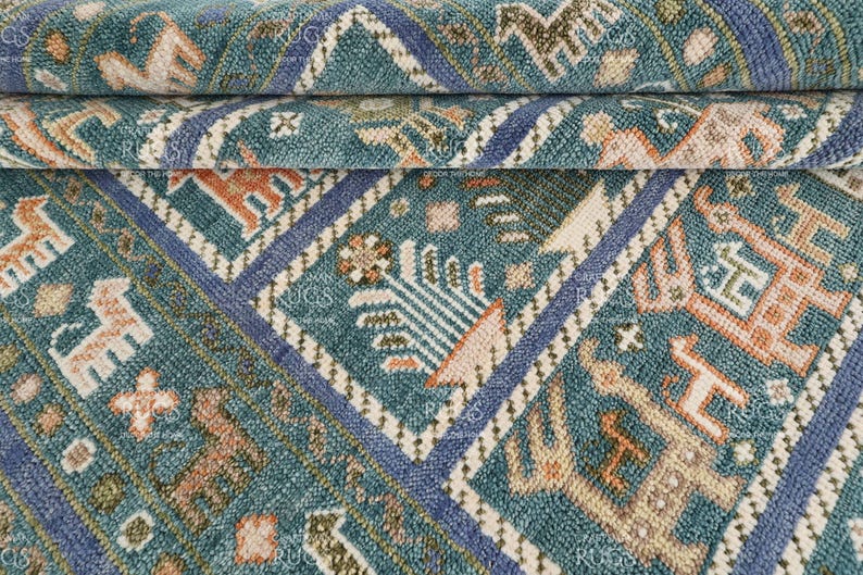 Afghan Style Hand Knotted Shabargan Rug 4x6, 5x8, 6x9, 8x10, 9x12 ...
