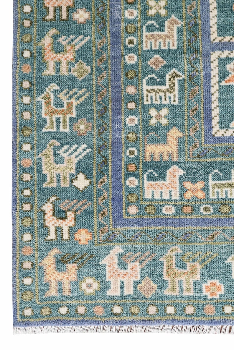 Afghan Style Hand Knotted Shabargan Rug 4x6, 5x8, 6x9, 8x10, 9x12 ...