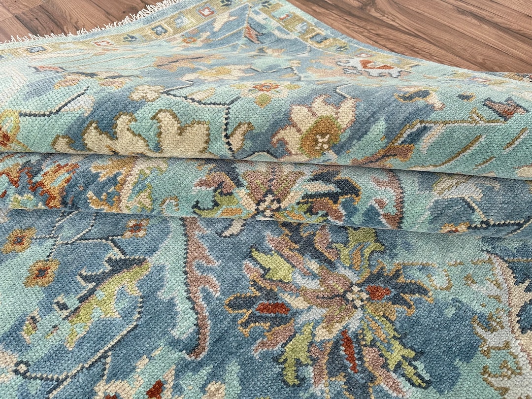 Exquisite Modern Blue Hand Knotted Rug 8x10, 9x12, 10x14 Ft Handmade ...