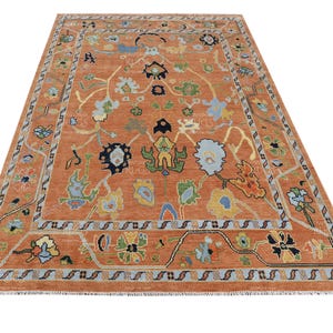 Terracotta Burnt Orange Indian Handmade Oushak Rug 4x6, 5x8, 6x9, 8x10 ...