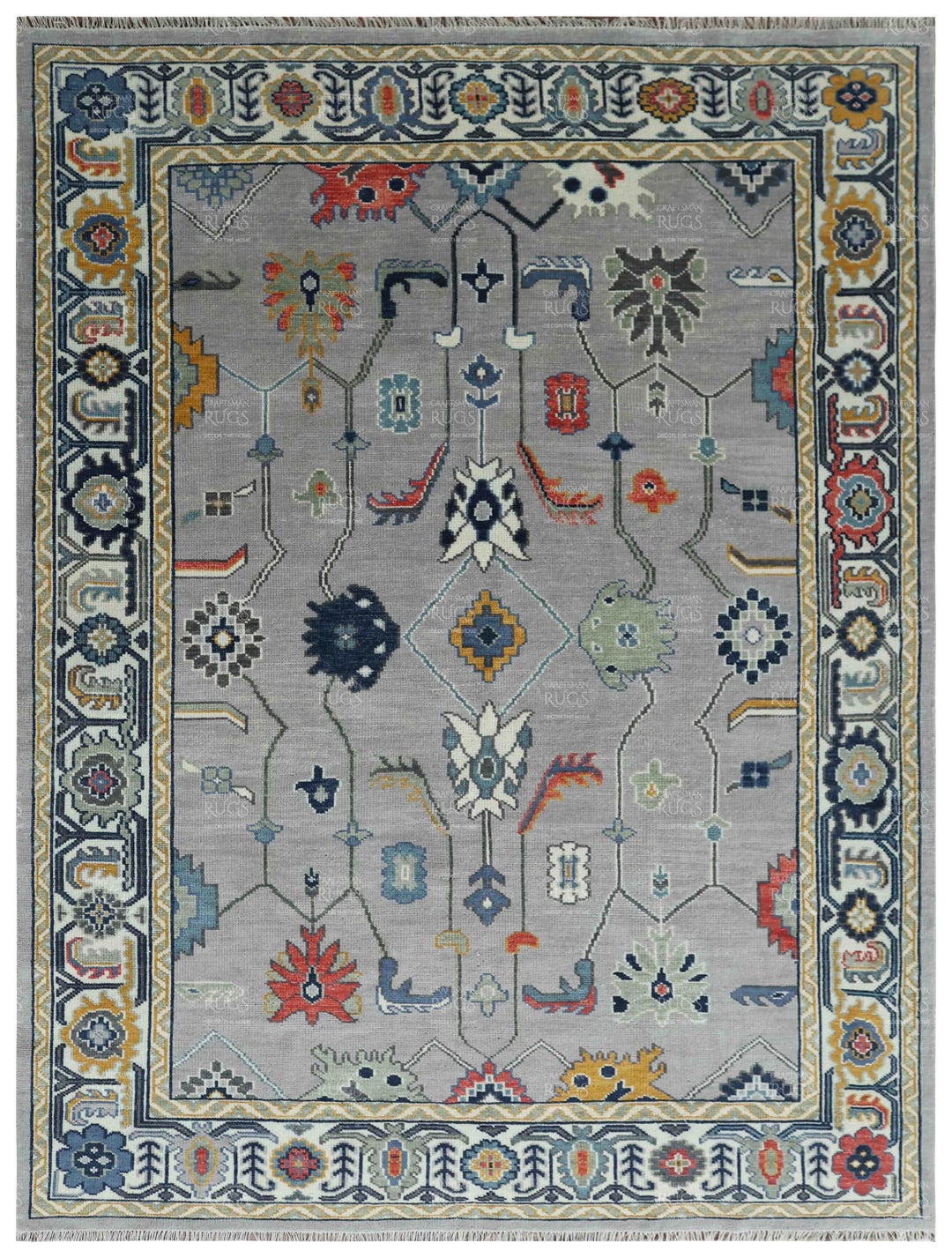 8.10x11.7 Feet Modern Oushak Style Hand Knotted Rug, Handmade Rugs for ...